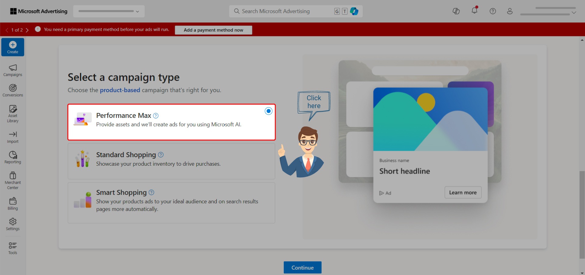 Steps to Create Microsoft Performance Max Campaigns