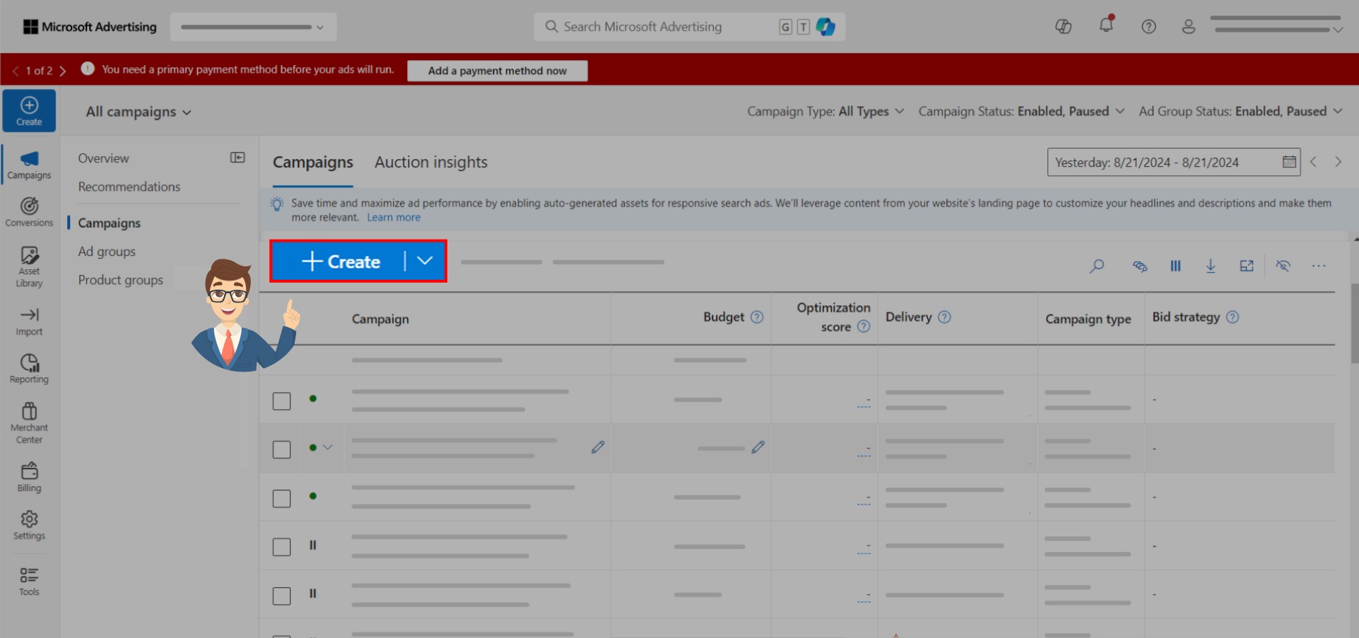 Steps to Create Microsoft Performance Max Campaigns